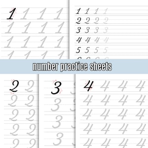 Calligraphy Practice Sheets, Printable Hand Lettering Worksheet Brush ...