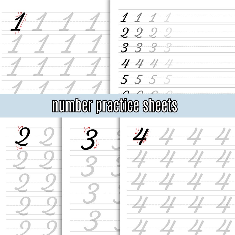 Calligraphy Practice Sheets, Printable Hand Lettering Worksheet Brush ...