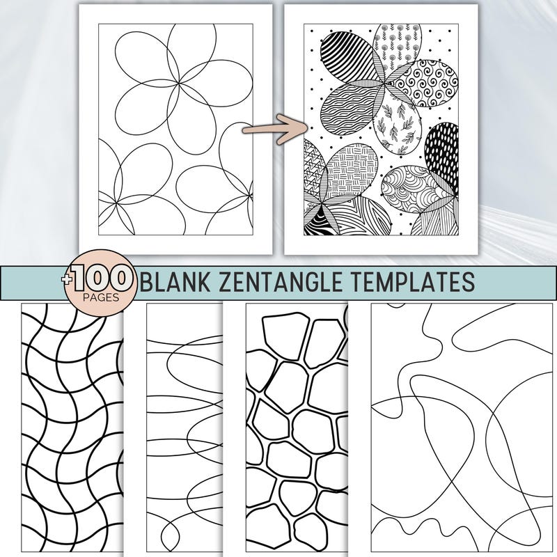 Templates Zentangle Art - Etsy