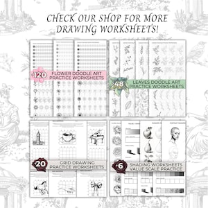 Head Drawing Practice Worksheets, Portrait Drawing Tutorial Printable ...