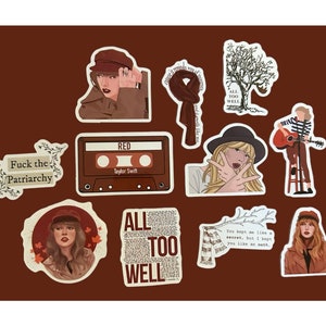 Taylor Swift RED ERA Sticker Pack - Etsy