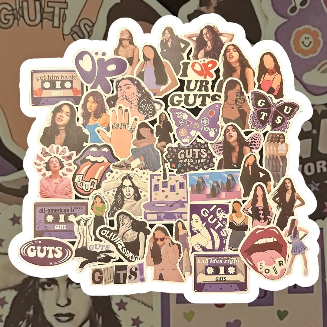 OLIVIA RODRIGO Matte Mystery Sticker Pack - Etsy