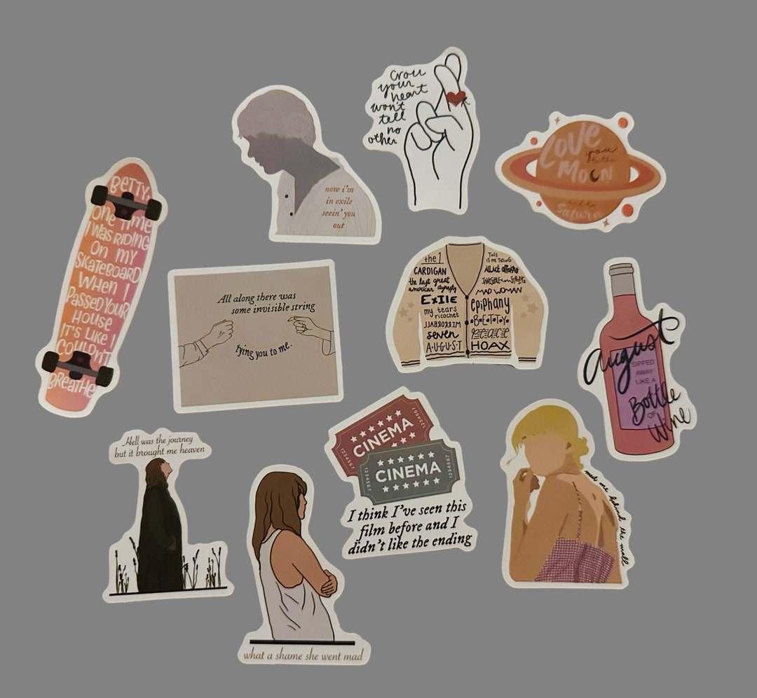 Taylor Swift FOLKLORE Sticker Bundle - Etsy