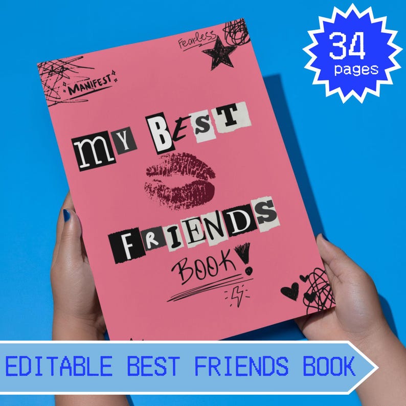 Teen Best Friend Journal | Printable Friendship Memory Book for Girls ...