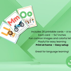 Printable Alphabet Flashcards A–Z | English | Educational PDF for Kids ...