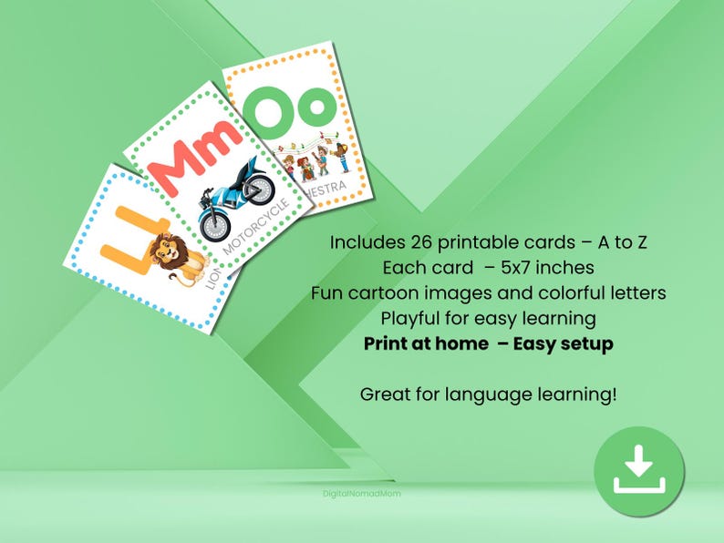 Printable Alphabet Flashcards A–Z | English | Educational PDF for Kids ...