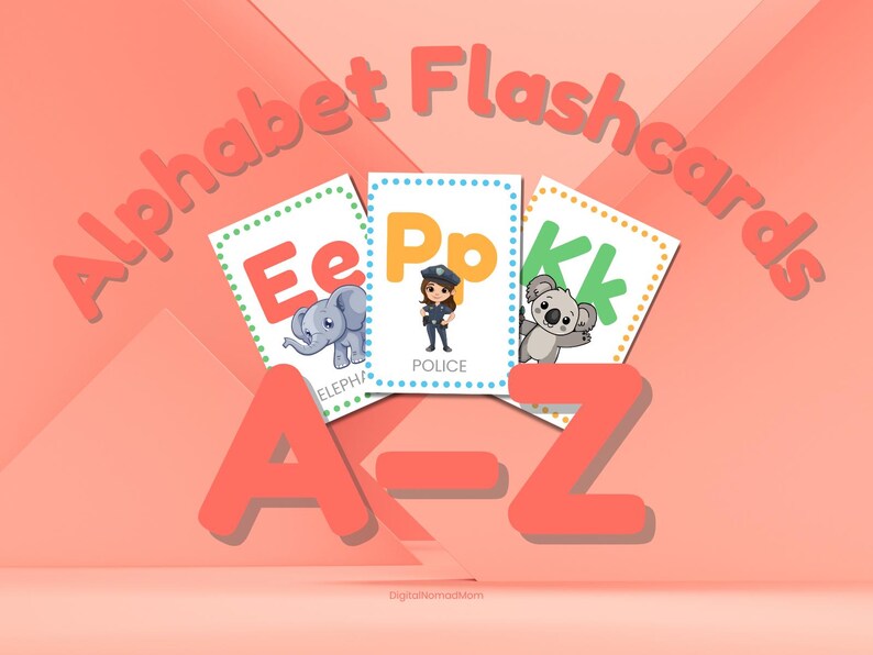 Printable Alphabet Flashcards A–Z | English | Educational PDF for Kids ...