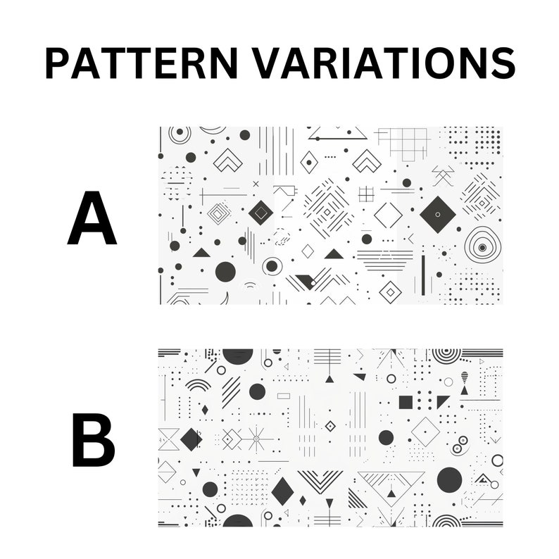 Black and White Midcentury Mug Geometric Mugs Geometric Pattern Mug ...