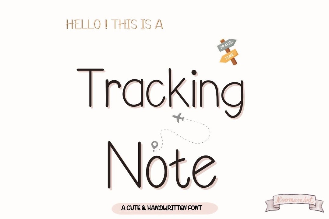Tracking Note Font | Cute Handwritten Planner Font (TTF & OTF) - Etsy
