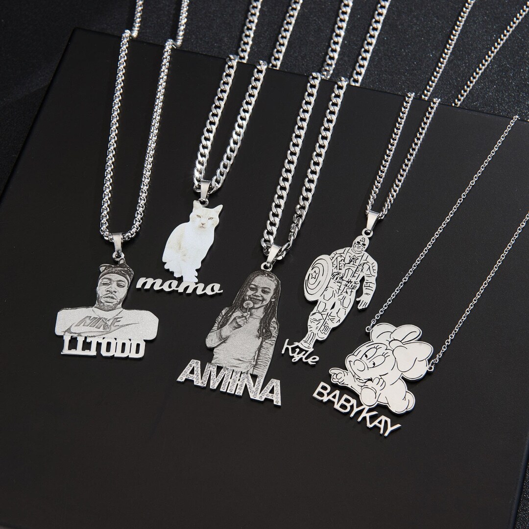 Personalized Logo Necklace | Custom Engraved Locket, Business Gift - Etsy
