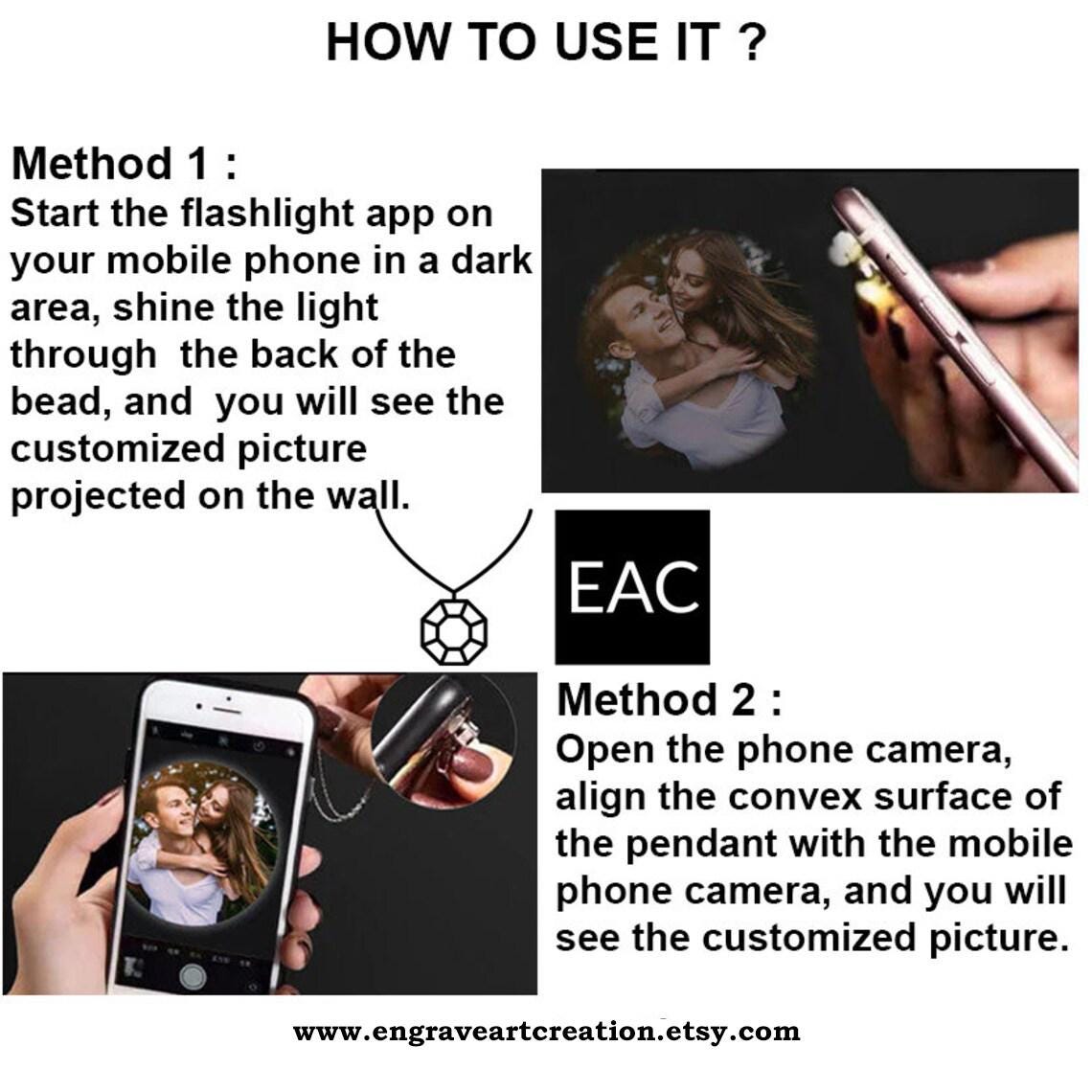 Engrave Art Creations Necklace | Custom Picture Projection Pendant ...