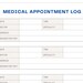 Printable Medical Appointment Log (instant Download) - Etsy