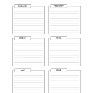 Printable Appointments Calendar From January - December - Etsy