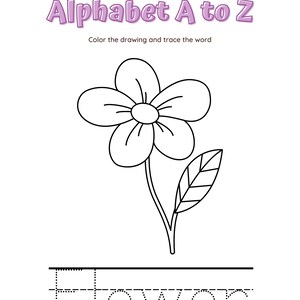 Printable Learning Activity Book - Alphabet A to Z Tracing - Etsy