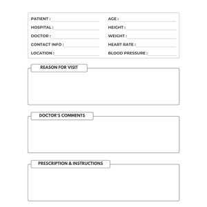 Printable Doctors Medical Planner - Etsy