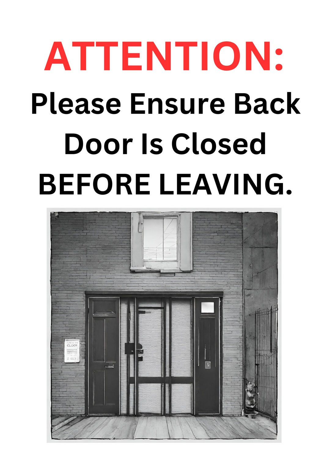 Printable Door Safety Signs - Etsy