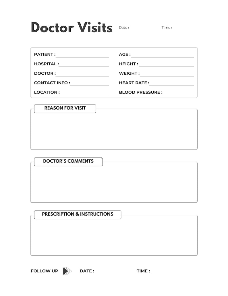 Printable Doctors Medical Planner - Etsy
