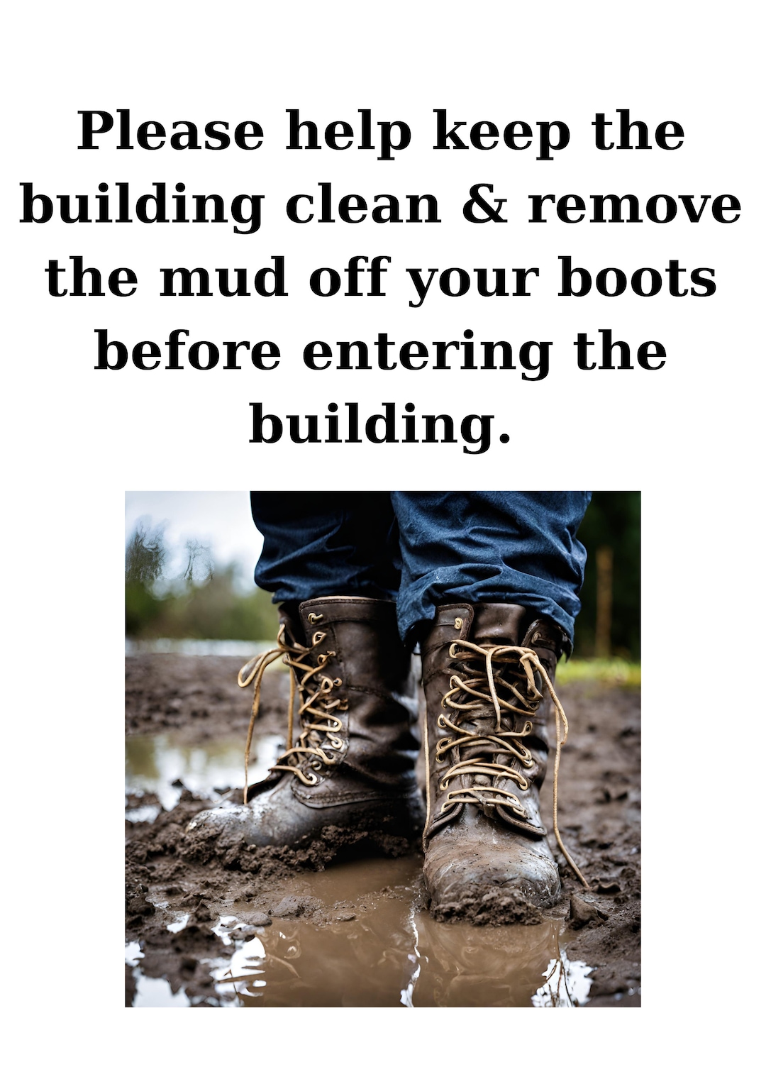 Printable Sign for Muddy Boots - Etsy