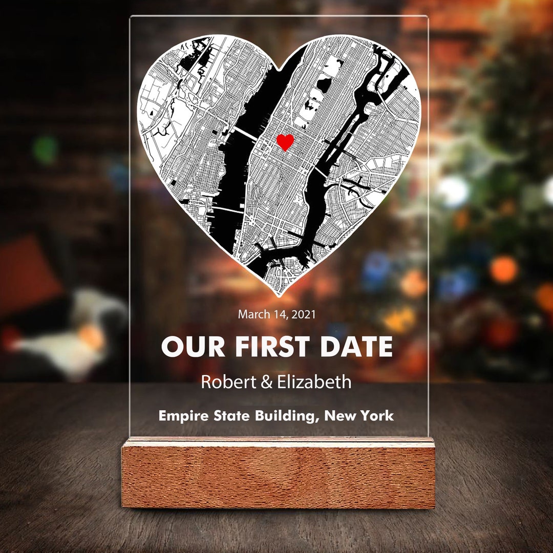 Where We Met Map, Custom First Date Map, Where It All Began Acrylic ...