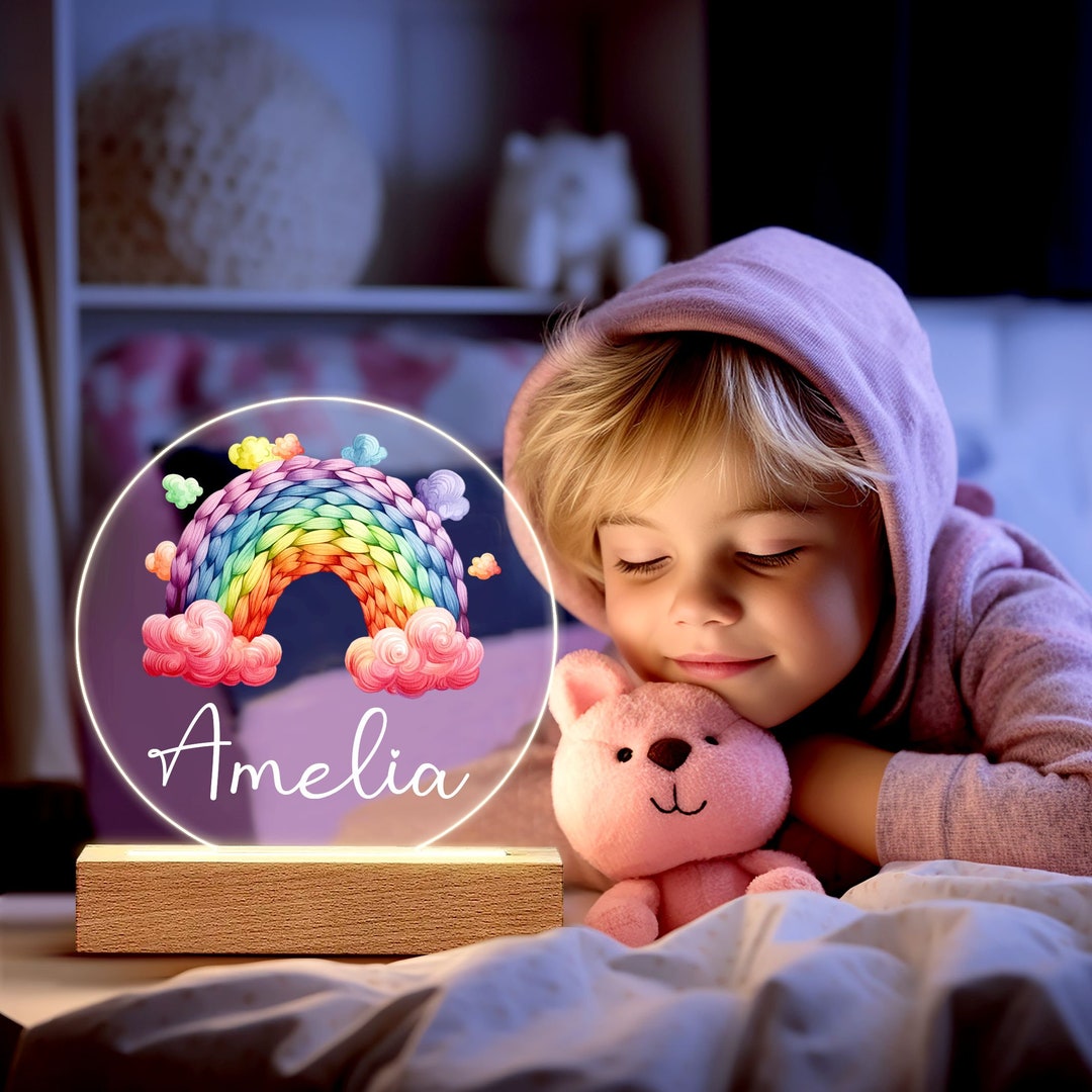 Baby Night Light, Cute Rainbow Night Light, Personalized Night Light ...