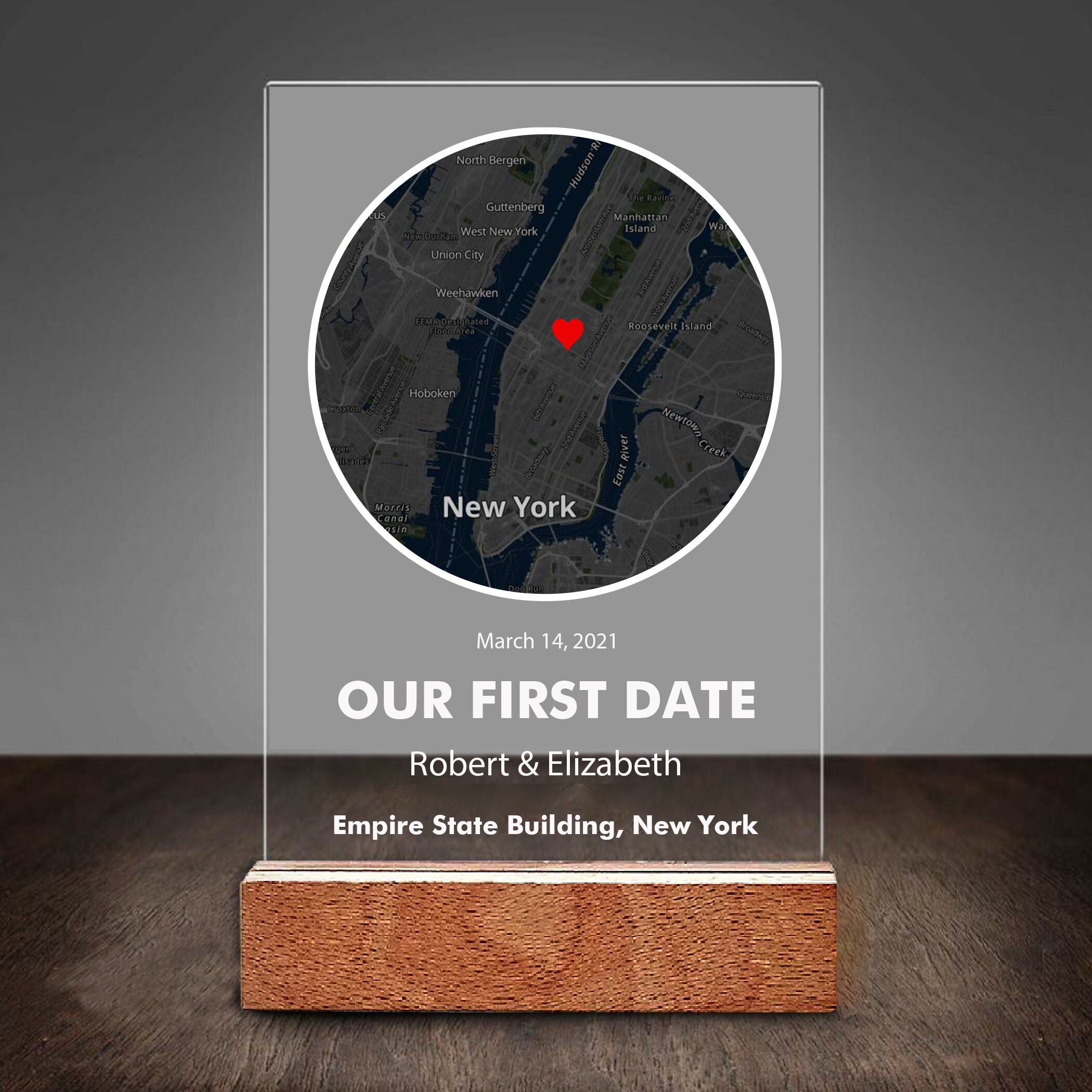 Where We Met Map, Custom First Date Map, Where It All Began Acrylic ...