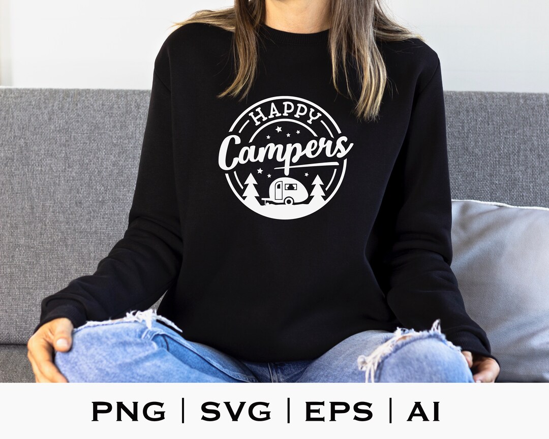 Happy Campers Design / 3 Colored / SVG and 300 Dpi Png Files - Etsy
