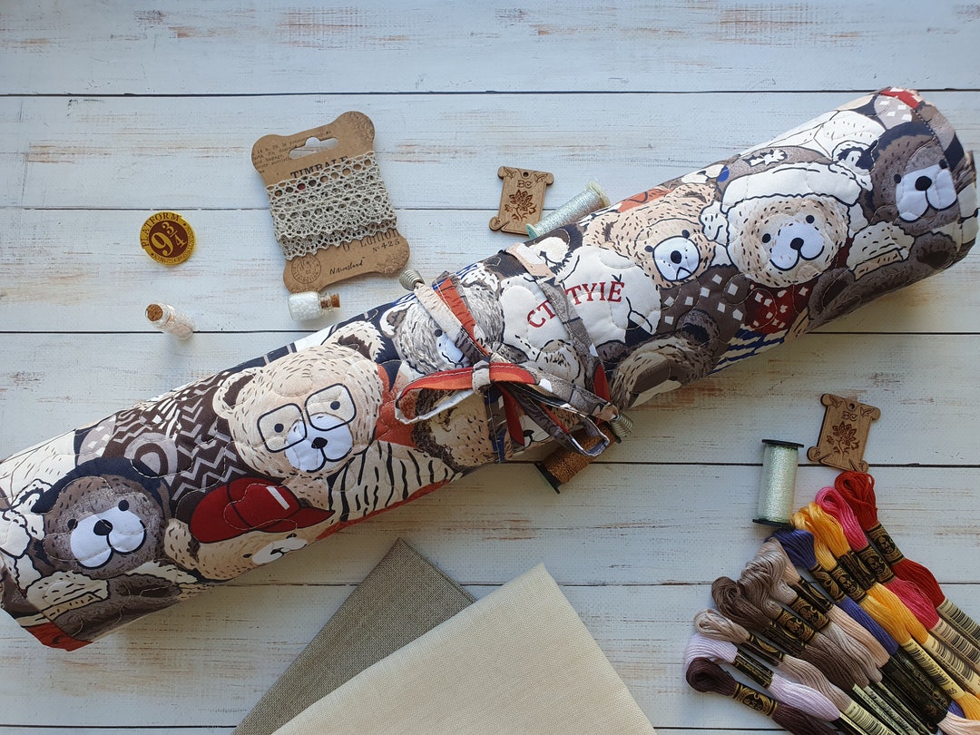 Roll for Storing and Transporting Embroidered Works, Project Organizer ...