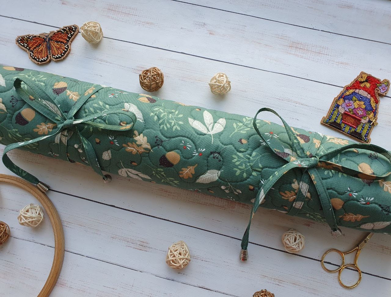 Roll for Storing and Transporting Embroidered Works, Project Organizer ...