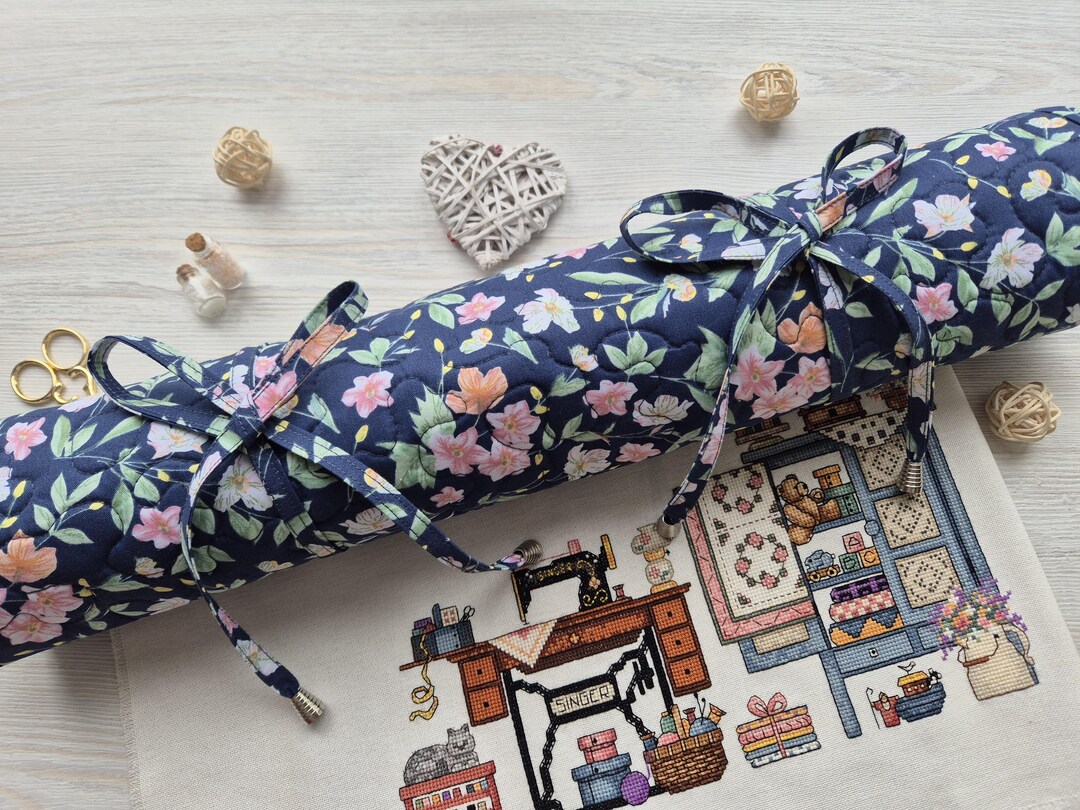 Roll for Storing and Transporting Embroidered Works, Project Organizer ...