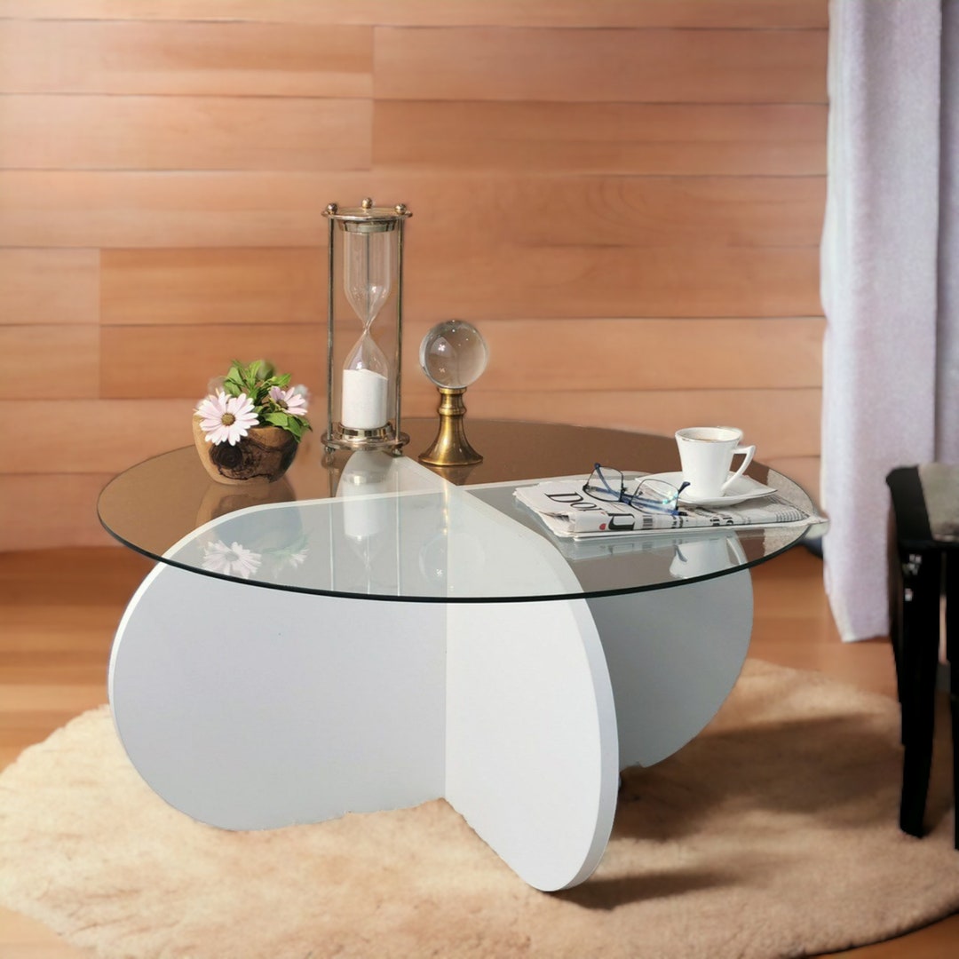 Round Coffee Table / Minimalist Low Center Table for Living Room ...