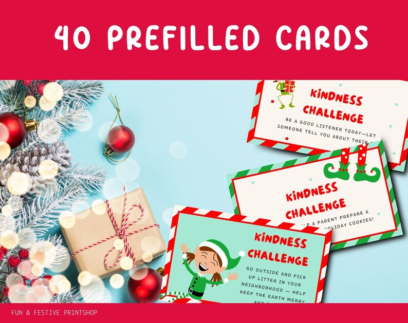 Elf Kindness Cards - Elf Notes - Printable Elf Kit - Elf Messages - Elf ...