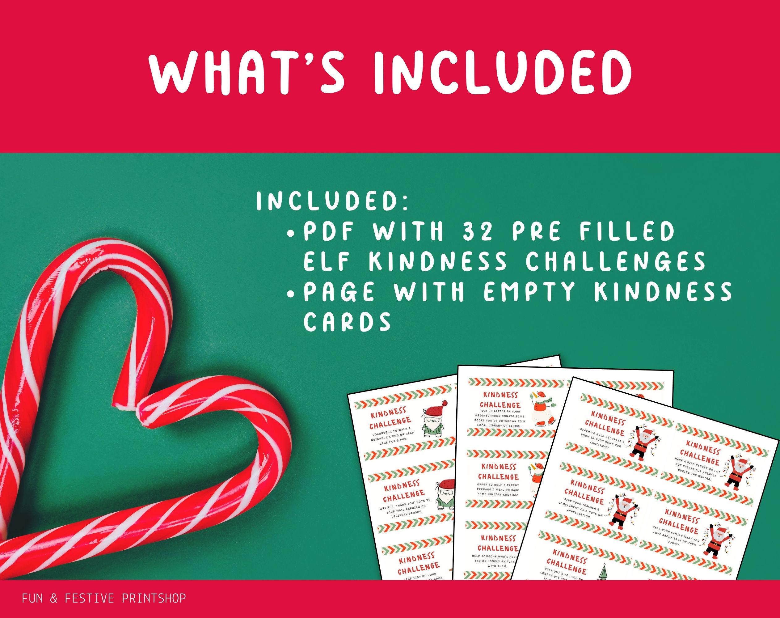 Elf Kindness Cards - Elf Notes - Printable Elf Kit - Elf Messages - Elf ...