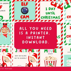 42 Elf Notes Printable Elf Kit Elf Note Elf Mischief Kit Elf Letters ...
