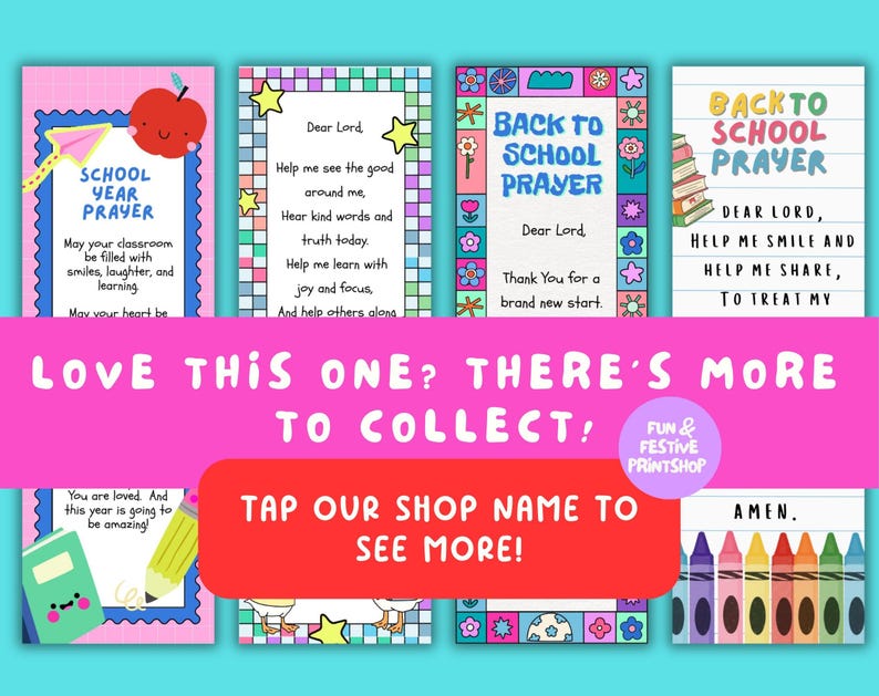 Back to School Prayer | Bookmark Printable | Prayers Kids | First Day ...