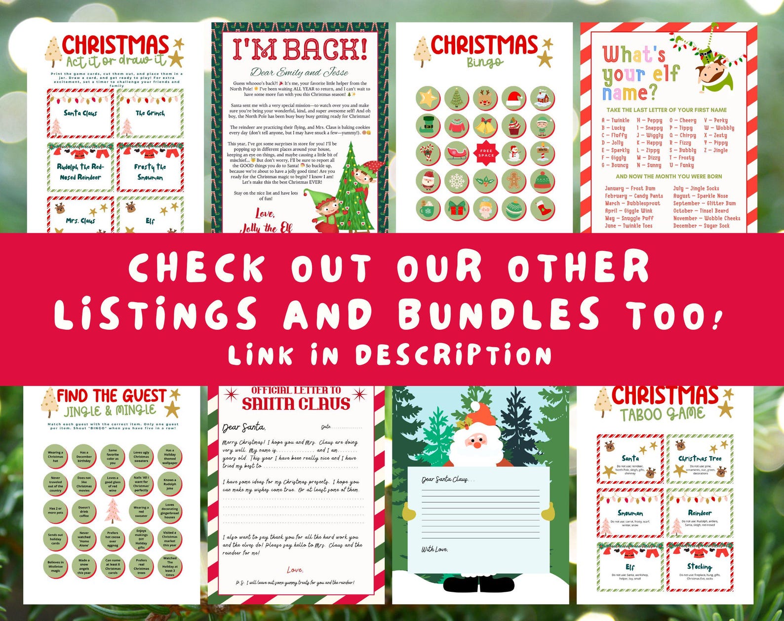 Elf Kindness Cards - Elf Notes - Printable Elf Kit - Elf Messages - Elf ...