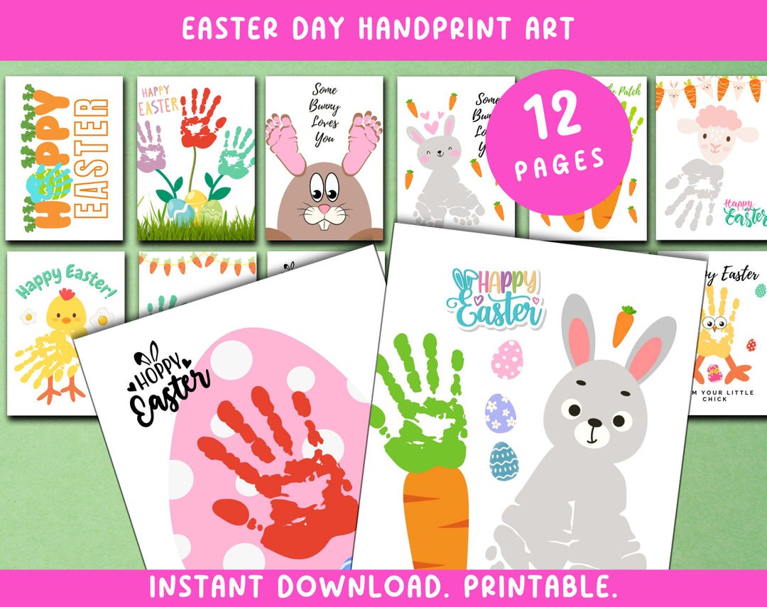 Easter Handprint Art - Printable Handprint - Preschool Easter ...