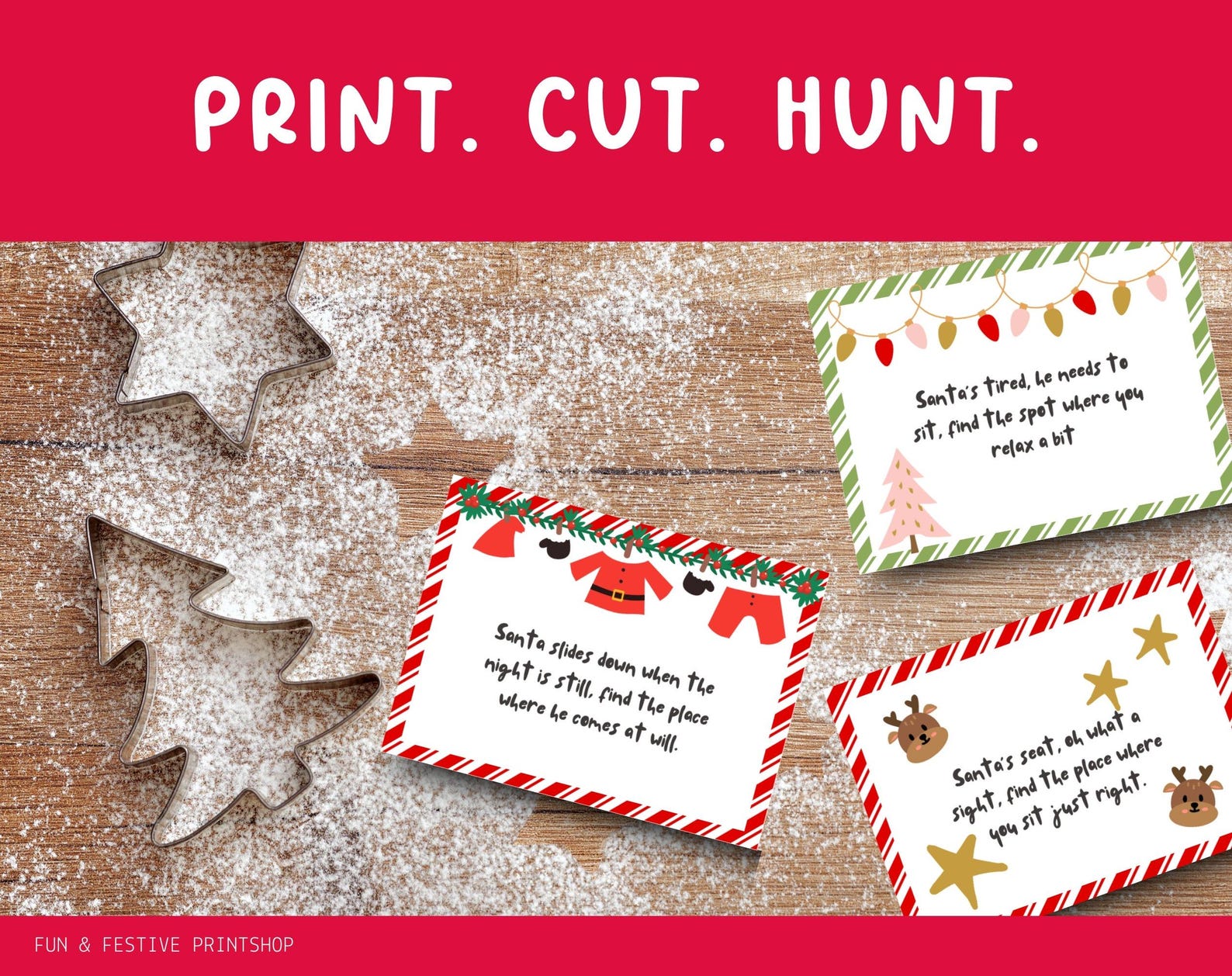 Scavenger Hunt Christmas - Kids Scavenger Hunt - Xmas Scavenger Hunt ...