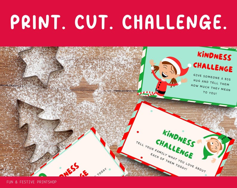 Elf Kindness Cards - Elf Notes - Printable Elf Kit - Elf Messages - Elf ...