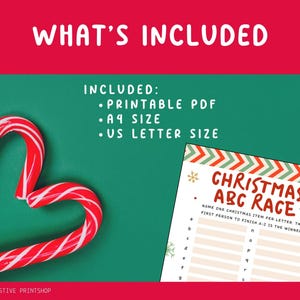 Christmas ABC Race Game - Printable Christmas Game - Holiday Party Game ...