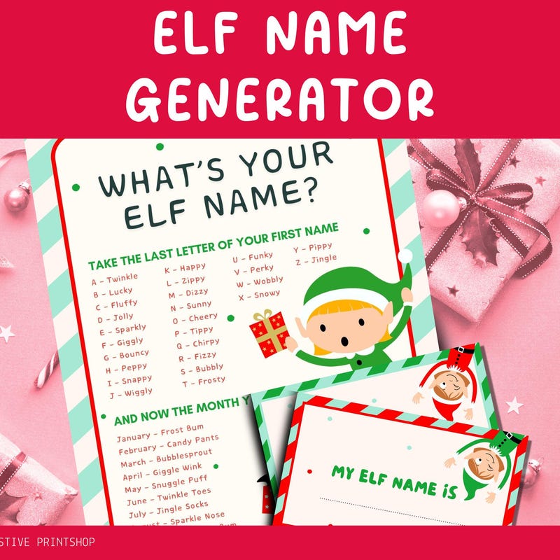 Whats Your Elf Name - Etsy