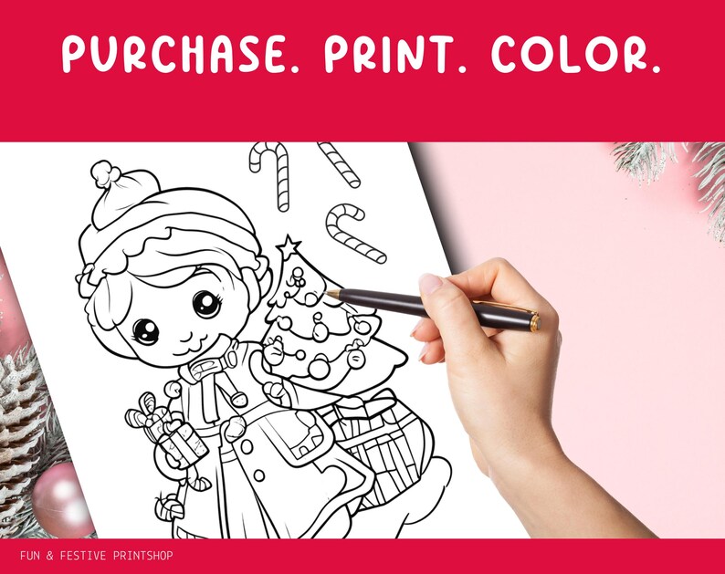 Printable Christmas Coloring Pages - Winter Coloring Sheets - Santa ...