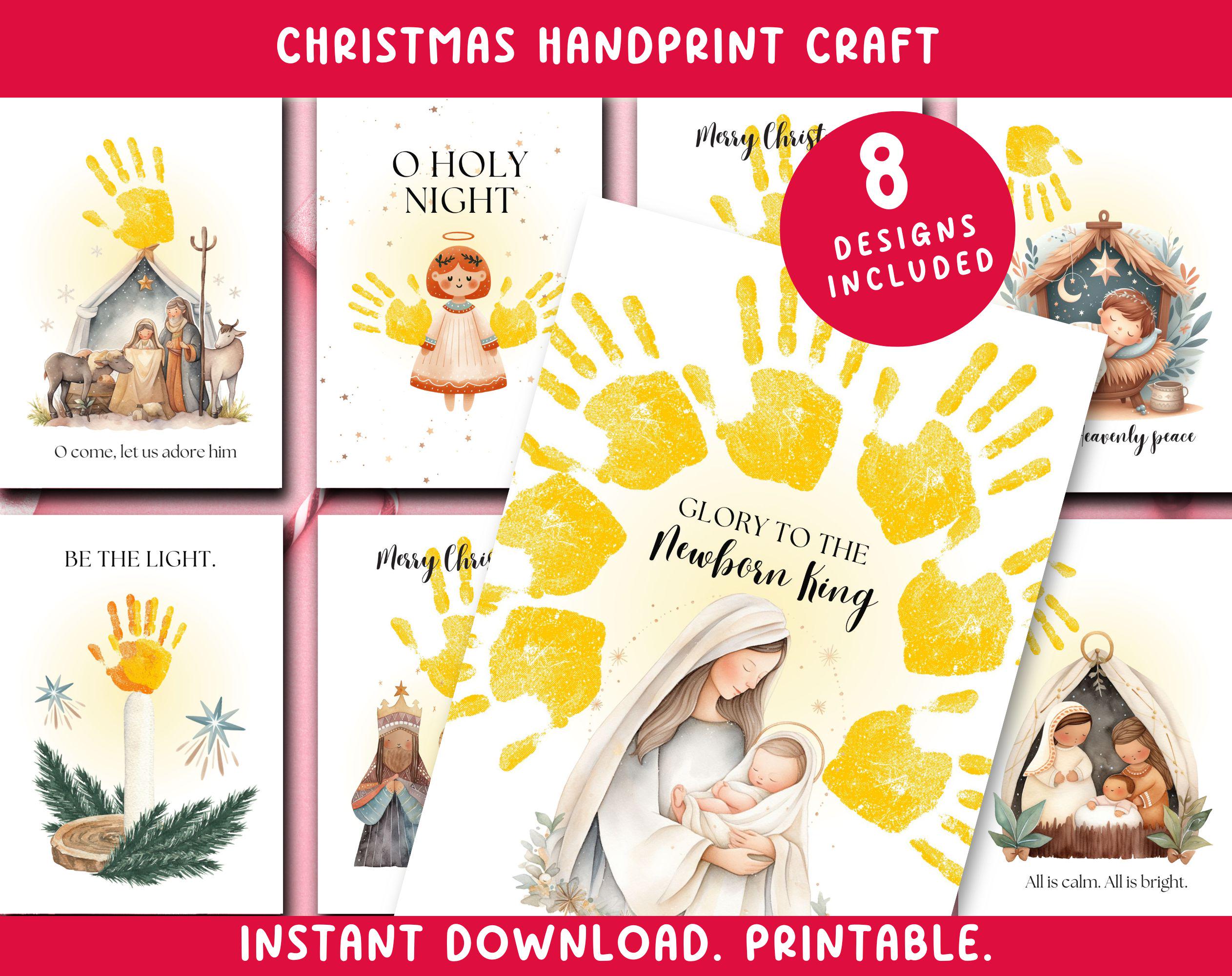 Nativity Handprint Craft - Handprint Winter - Christmas Craft Handprint ...