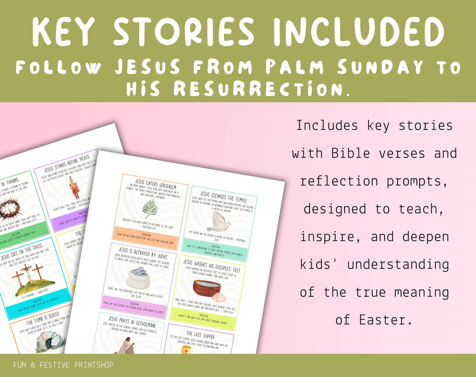 Easter Story Treasure Hunt - Holy Week Kids - Sunday School Easter ...
