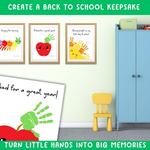 Back to School Handprint Art – First Day Preschool - Handprint Craft ...