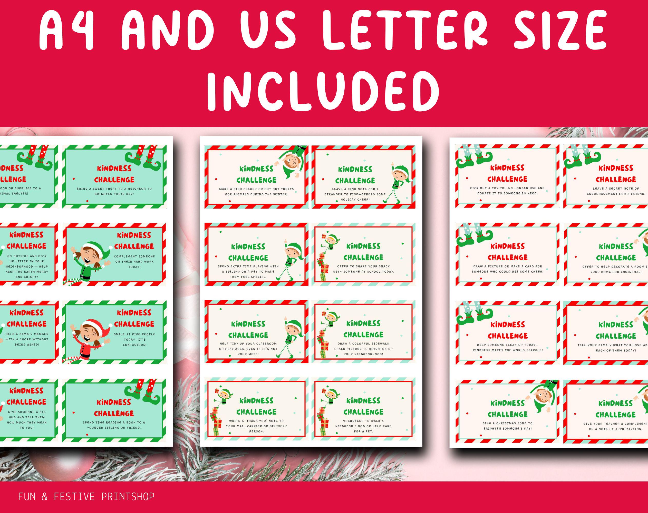 Elf Kindness Cards - Elf Notes - Printable Elf Kit - Elf Messages - Elf ...