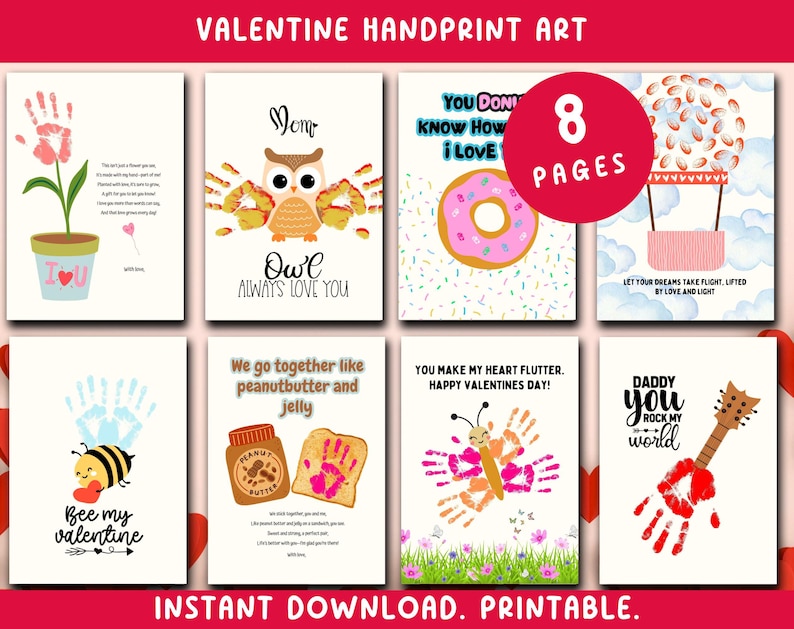 Valentine's Day Handprint Art - Love Handprint - Valentines Day Craft ...
