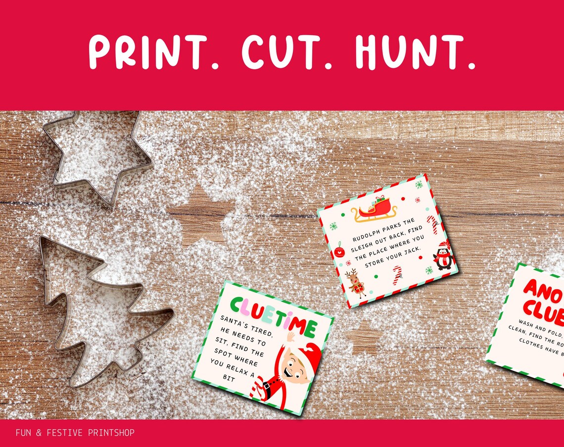 Scavenger Hunt Christmas - Kids Scavenger Hunt - Xmas Scavenger Hunt ...