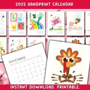 2025 Handprint Calendar - Christmas Handprint Craft - Preschool Craft ...