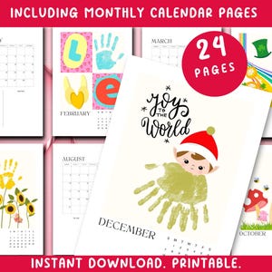 2025 Handprint Calendar - Christmas Handprint Craft - Preschool Craft ...