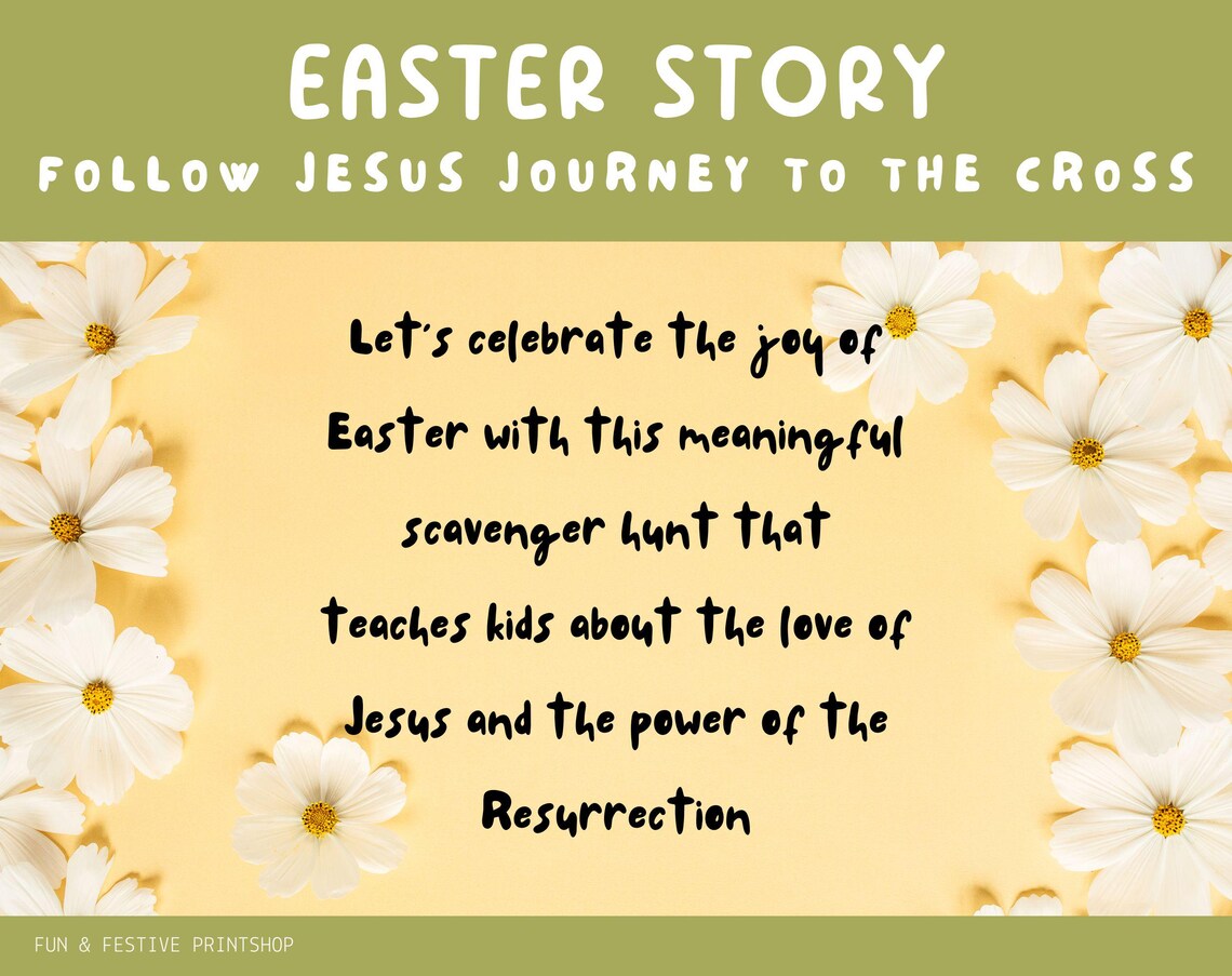 Easter Story Treasure Hunt - Holy Week Kids - Sunday School Easter ...